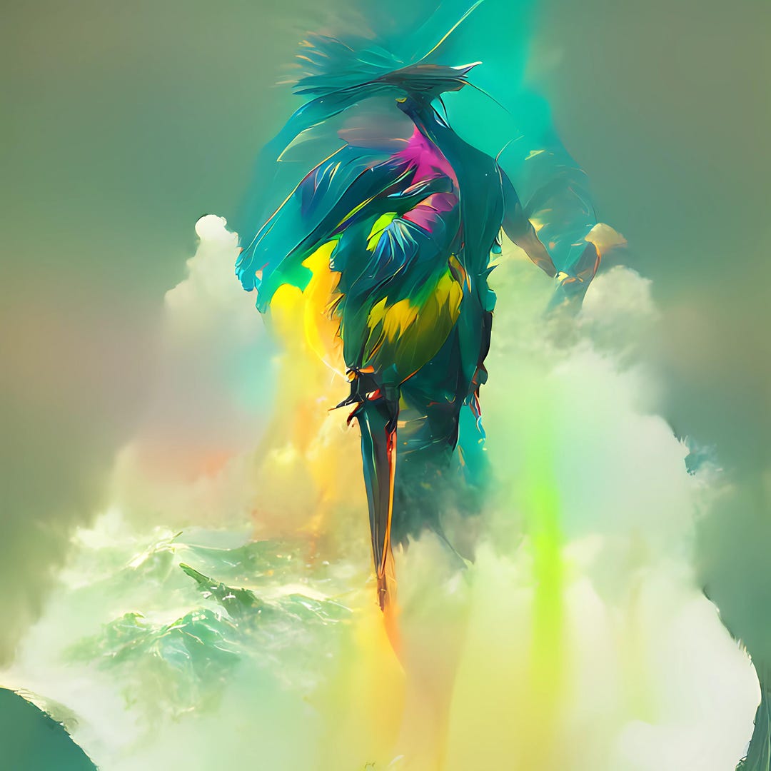 AI Art - Spiritual Colorful Zephyr - Etsy