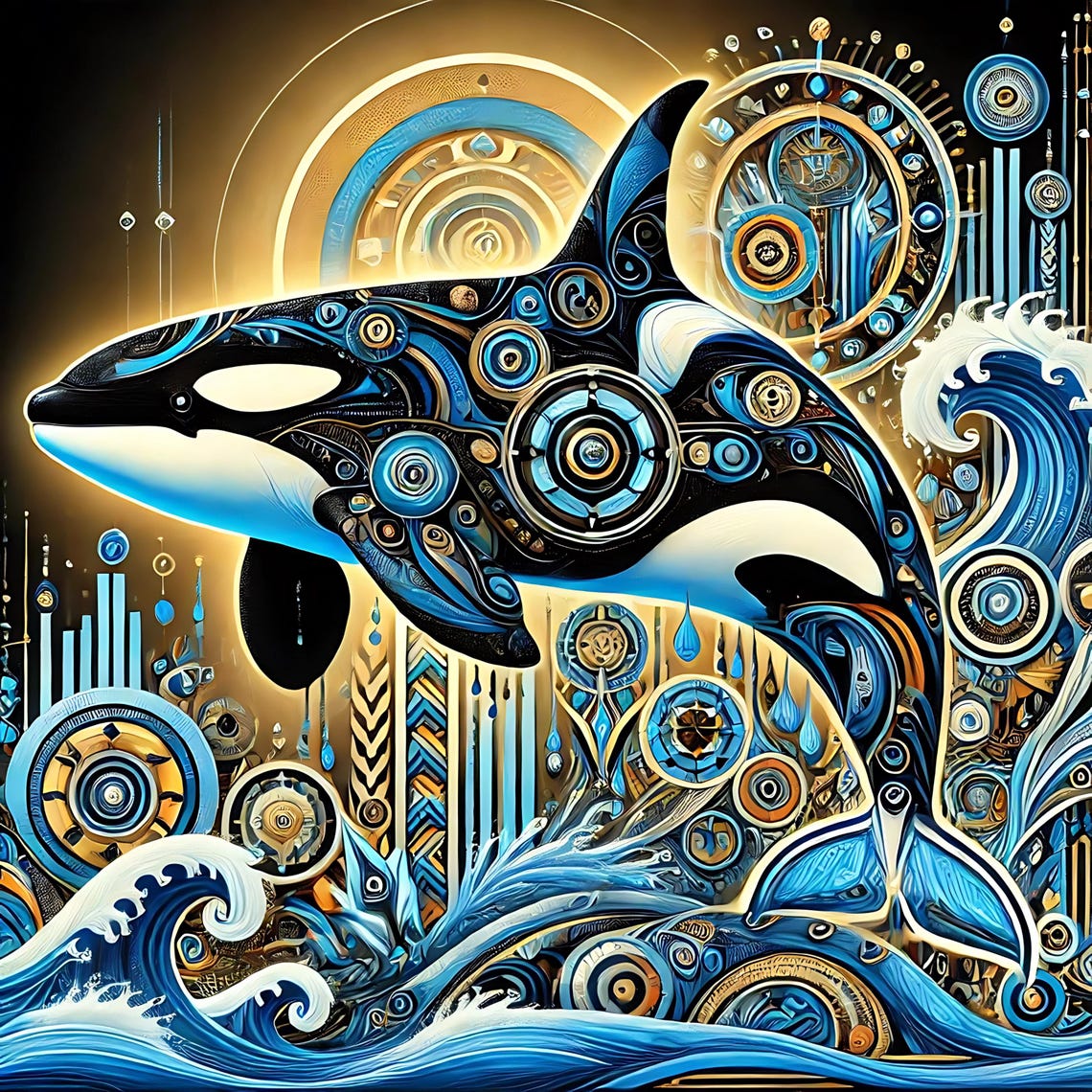 Indigenous Inspired Orca Art - Etsy
