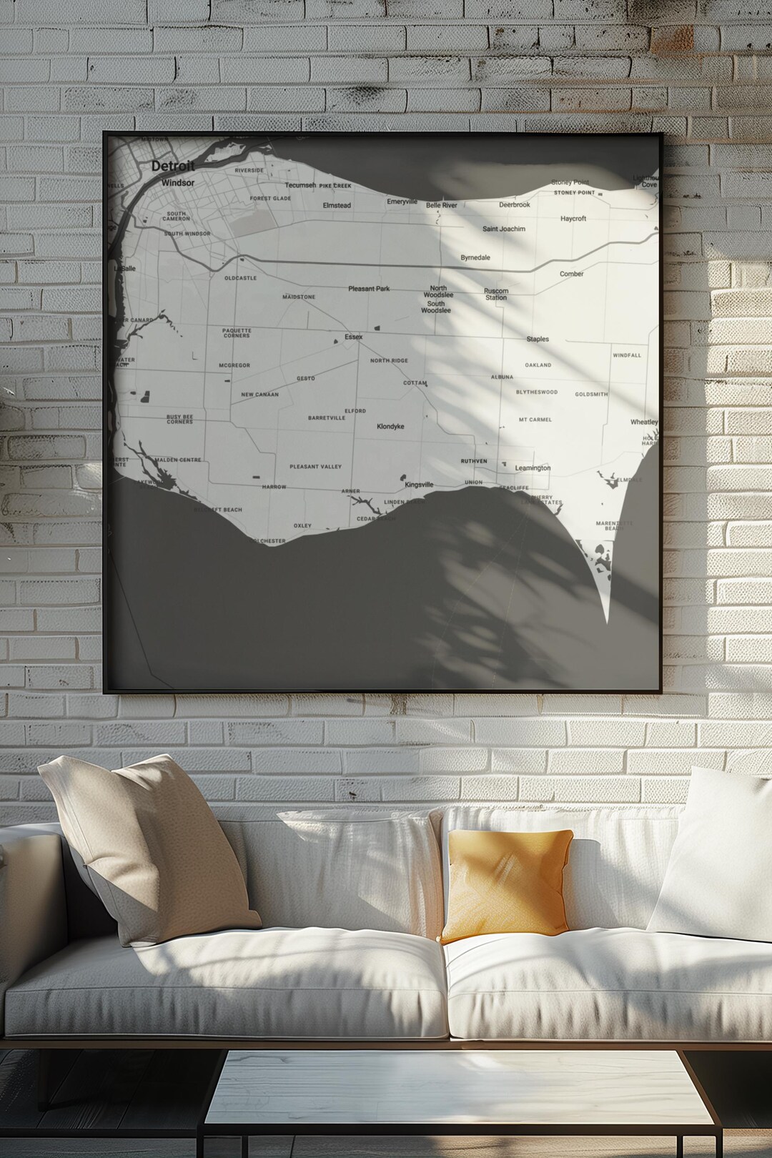 Custom Framed Map Poster, Personalized Artwork, Home Decor Gift, Travel ...