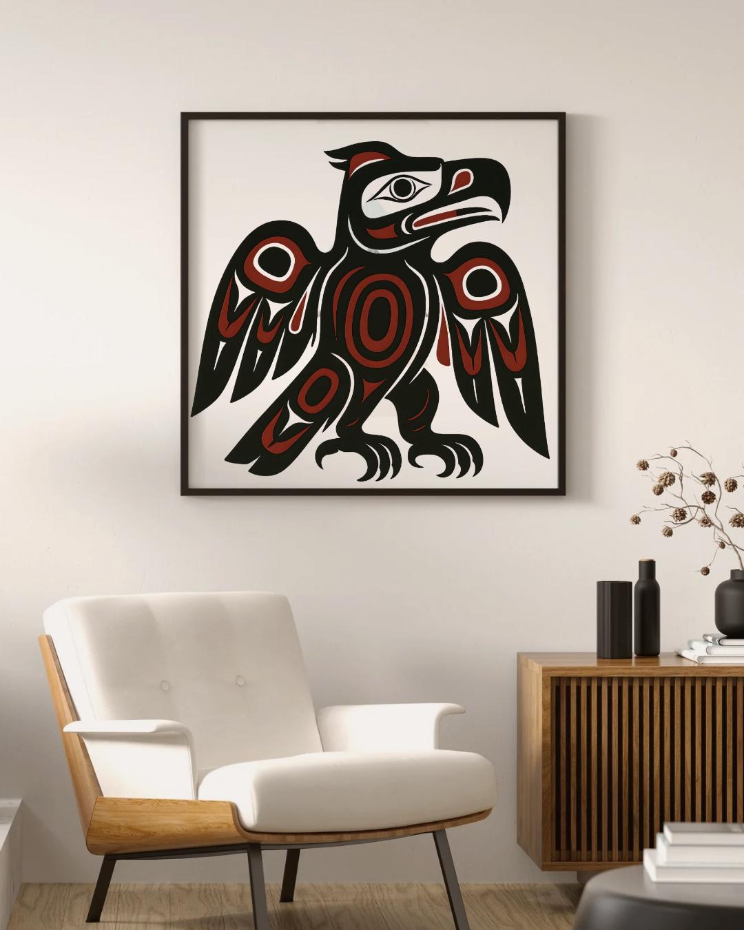 West Coast Inspired Indigenous Eagle Art Print - Etsy