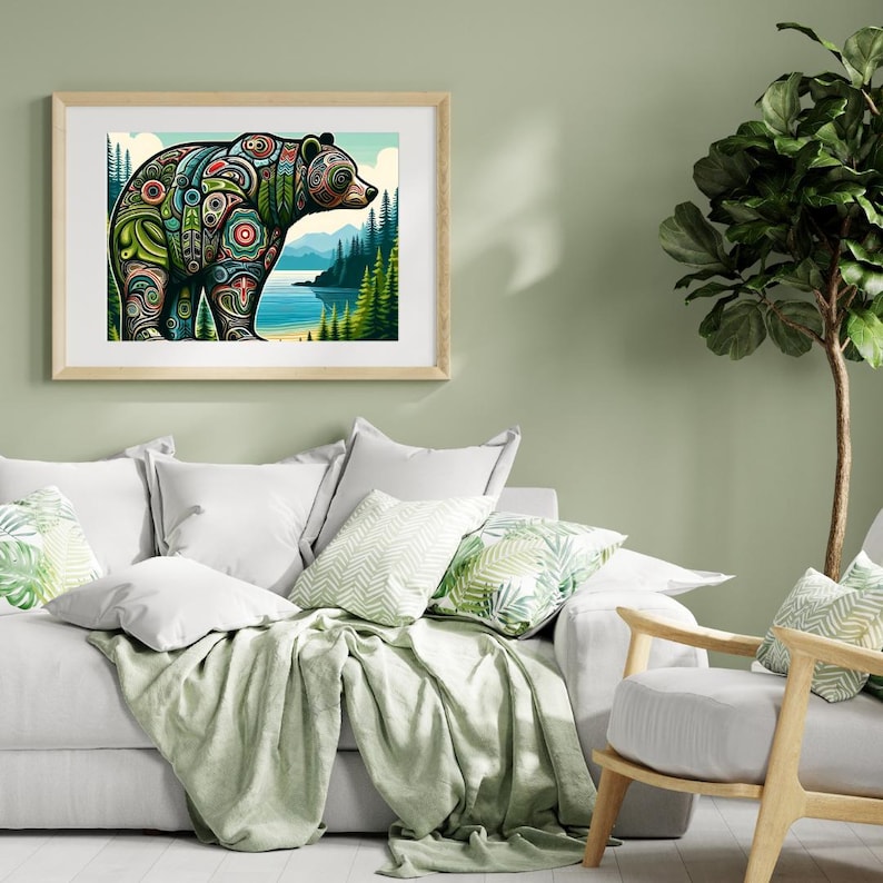 Indigenous Inspired Bear Art - Etsy