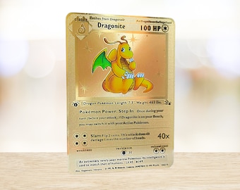 Gold Dragonite Card - Etsy