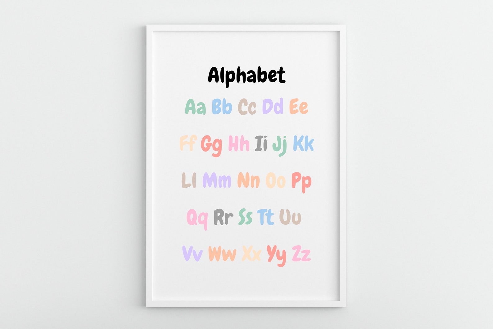 Montessori Educational Kids Learning Posters, Set of 6, ASL Sign ...