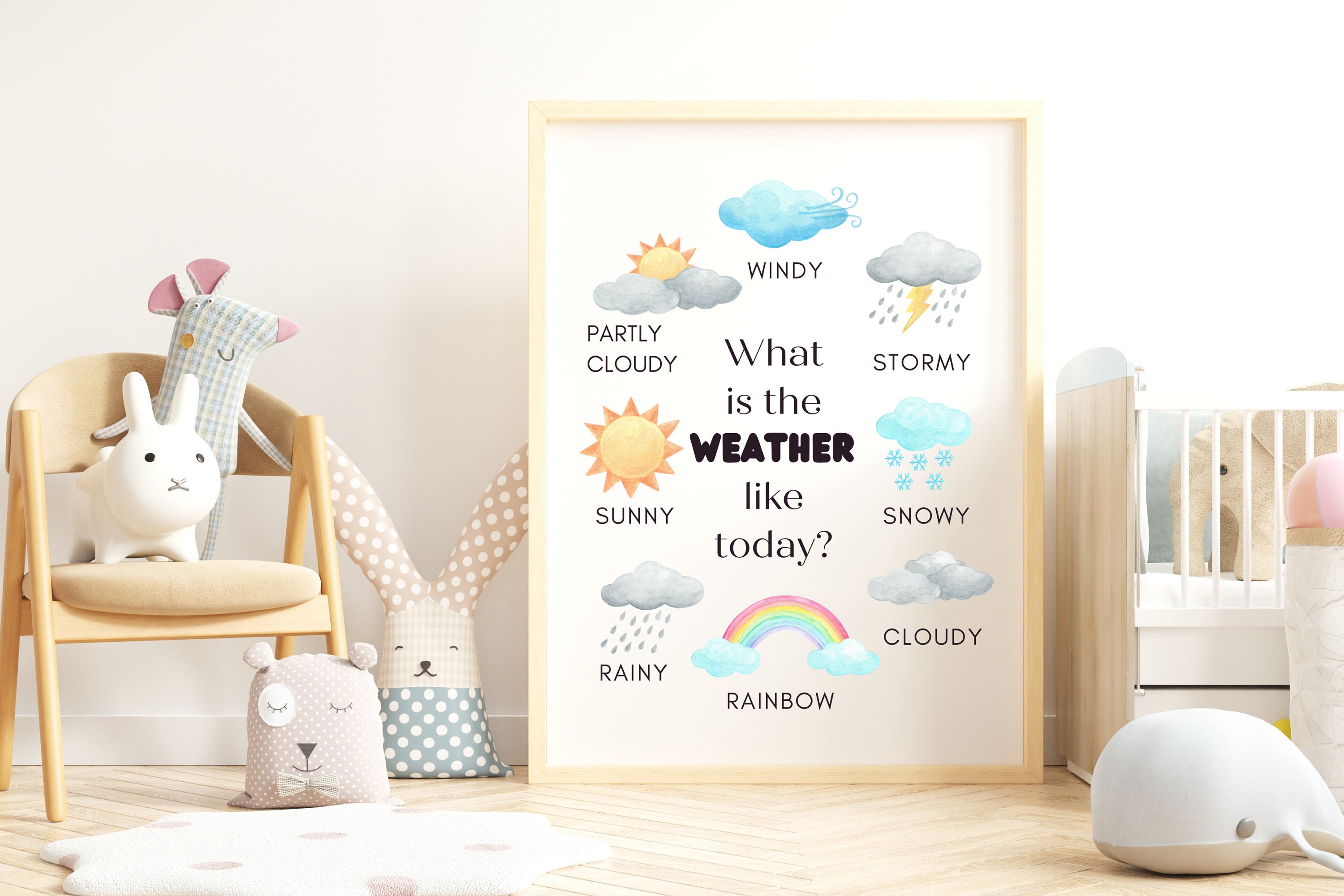 Weather Poster for Kids, What is the Weather Like Today, Montessori ...