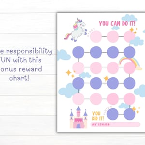 Unicorn Flip Routine Chart Kids Editable Printable,morning Board ...