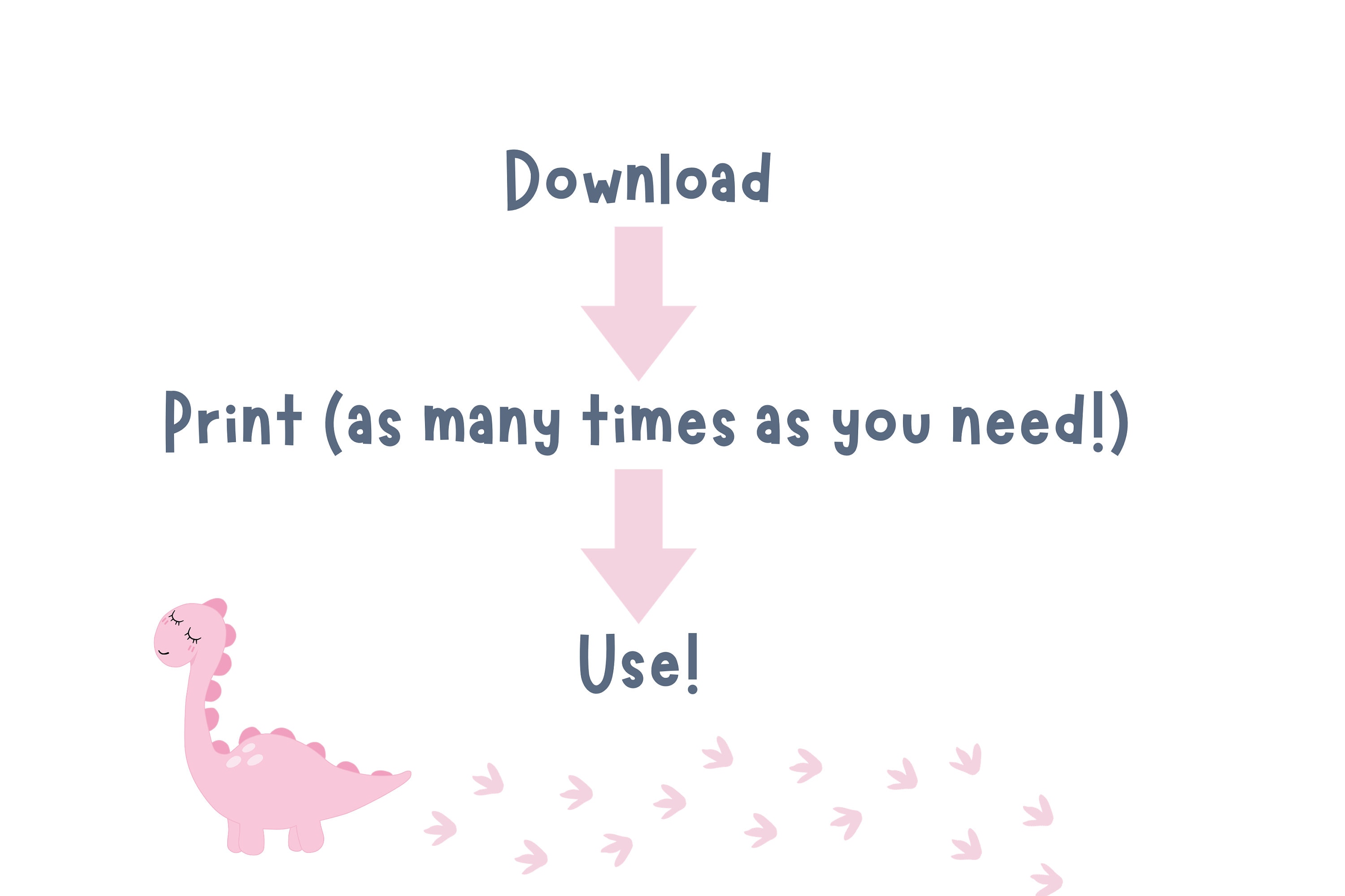 Printable Pink Dinosaur Reward Chart, Girls Behavior Chart, Kids ...