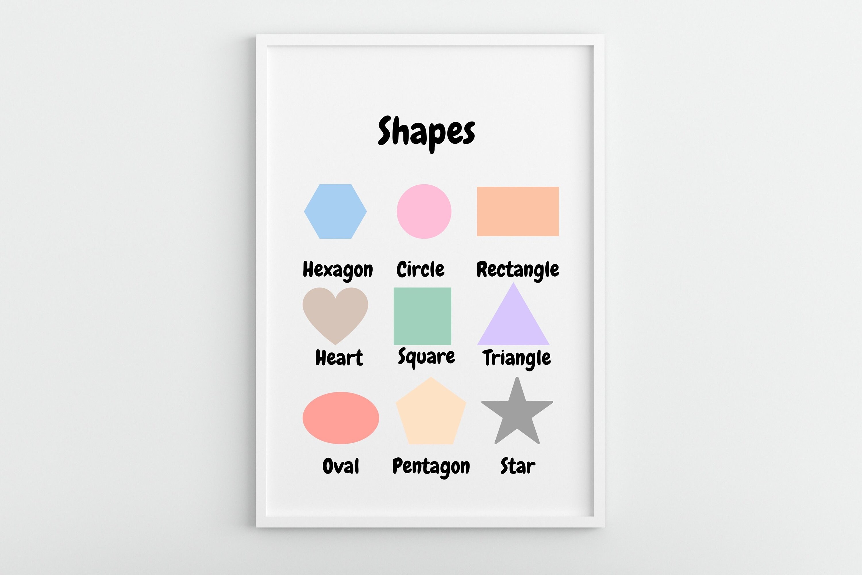 Montessori Educational Kids Learning Posters, Set of 6, ASL Sign ...