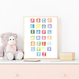 Abc Poster, Alphabet Printable, Framed Poster for Kids, Learning ...