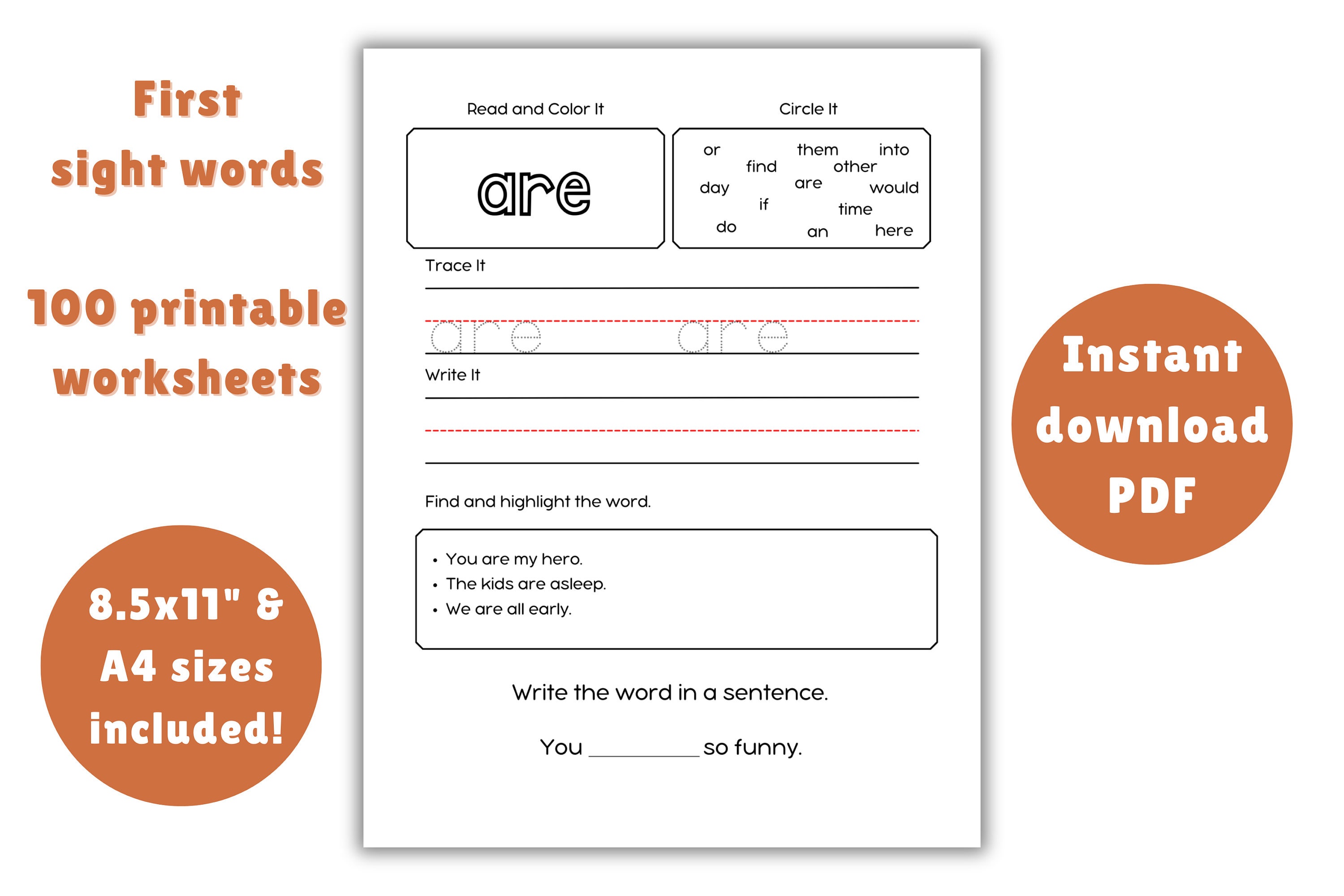 Sight Word Worksheets, Fry's First Printable, 1st Grade, Learning to ...