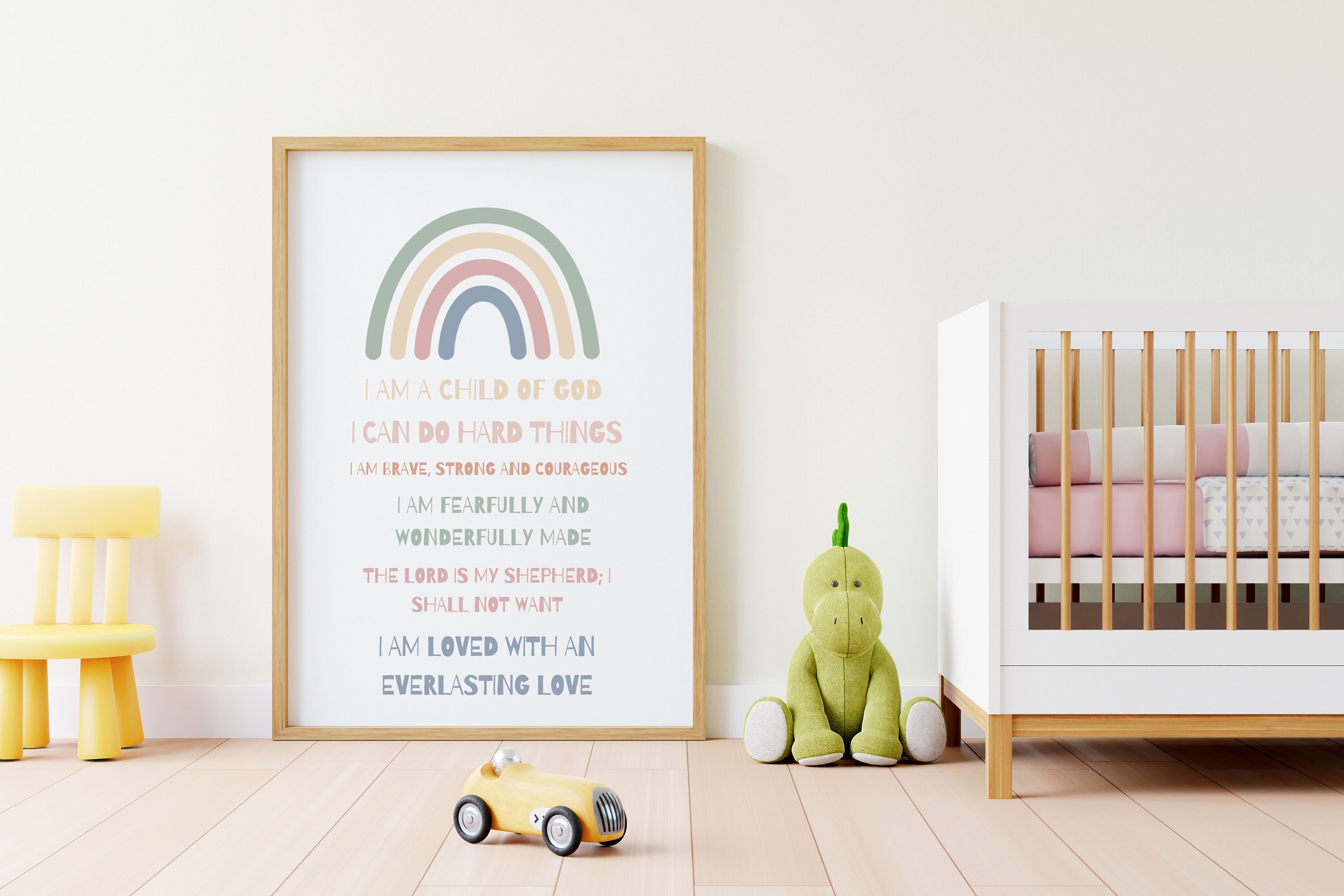 Christian Bible Affirmations Print, Rainbow Affirmations Print ...