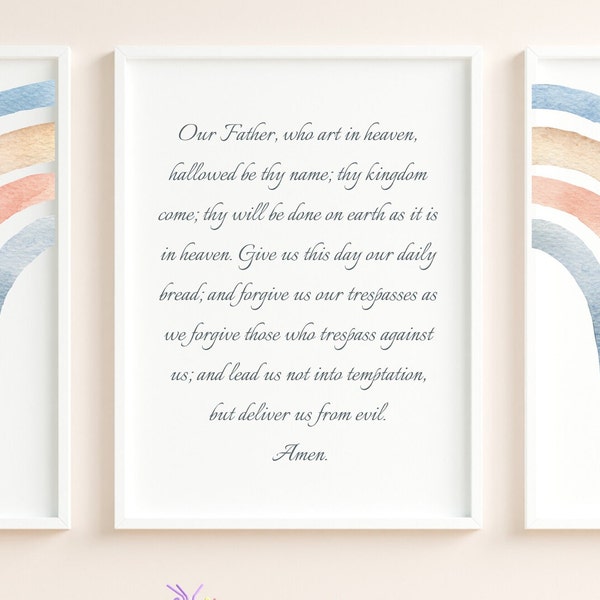 Lords Prayer Childrens Wall Art - Etsy