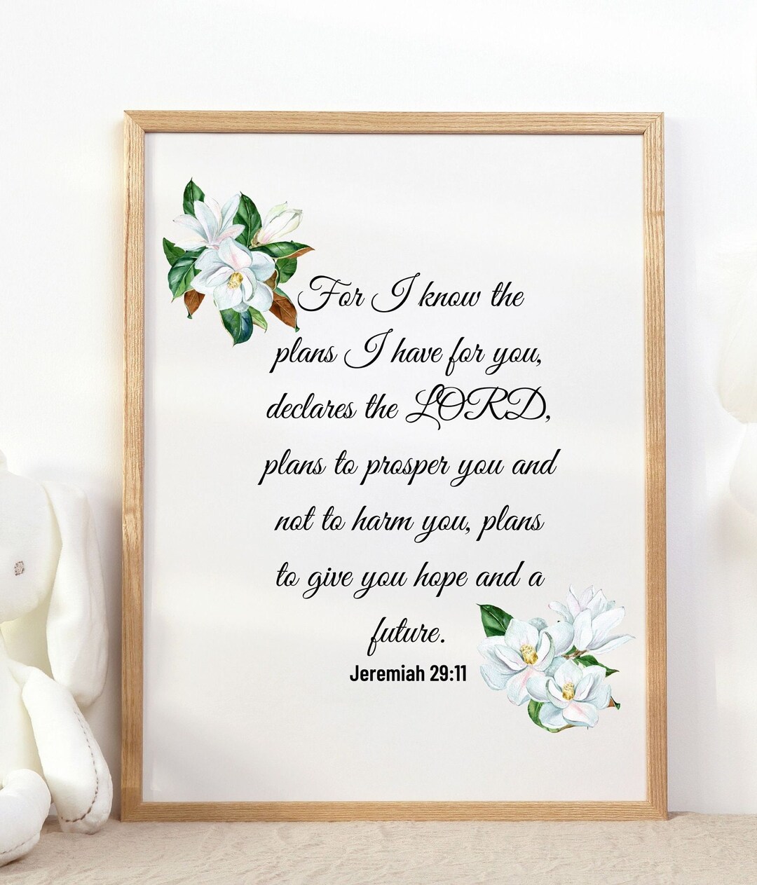 Jeremiah 29:11 Scripture Nursery Wall Art, Baby Room Christian Bible ...