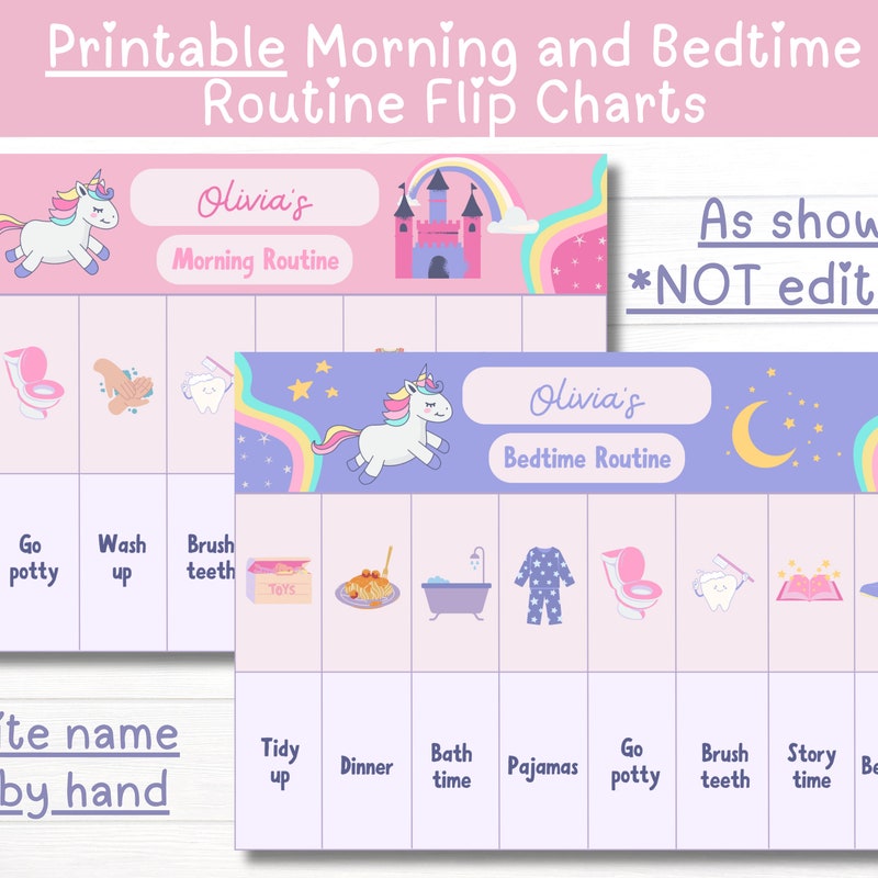 Night Time Routine Chart - Etsy