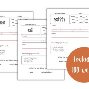 Sight Word Worksheets, Fry's First Printable, 1st Grade, Learning to ...