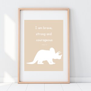 Dinosaur Bible Verses Prints T-rex Print Triceratops Poster ...