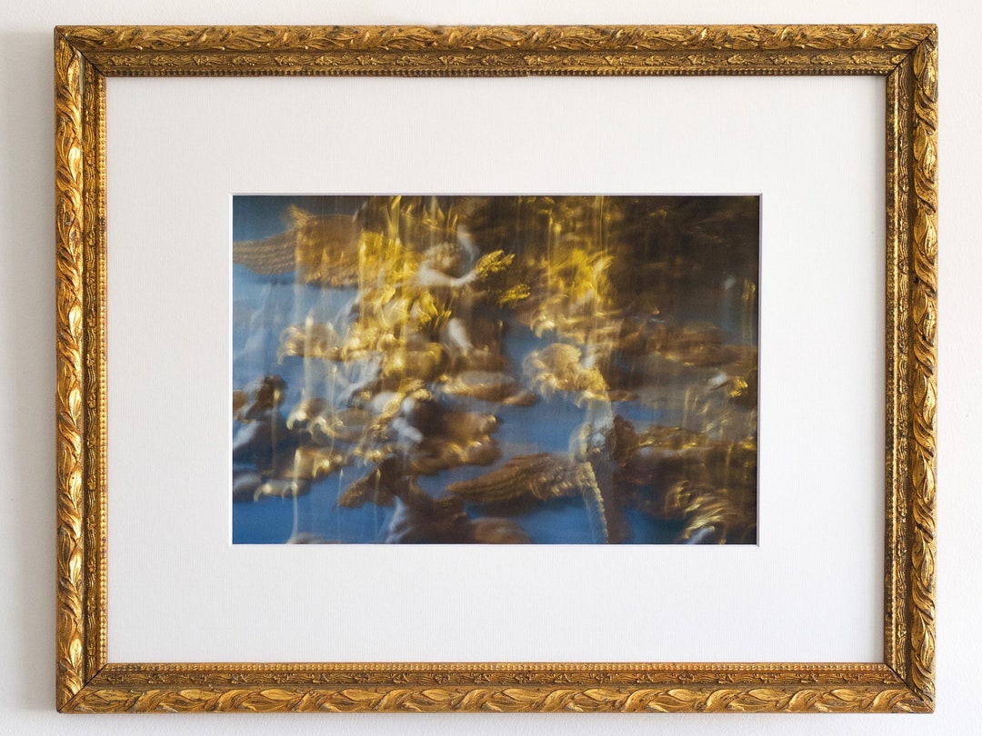 Fresco of Angels in an Old Gilded Frame to Hang in Your Living Room - Etsy