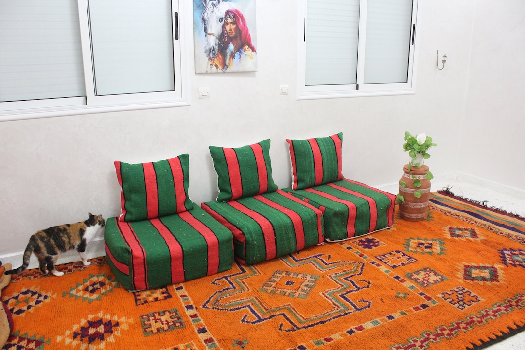 Moroccan Sofa, Moroccan Floor Sofa, Moroccan Floor Couch, Set of Floor ...