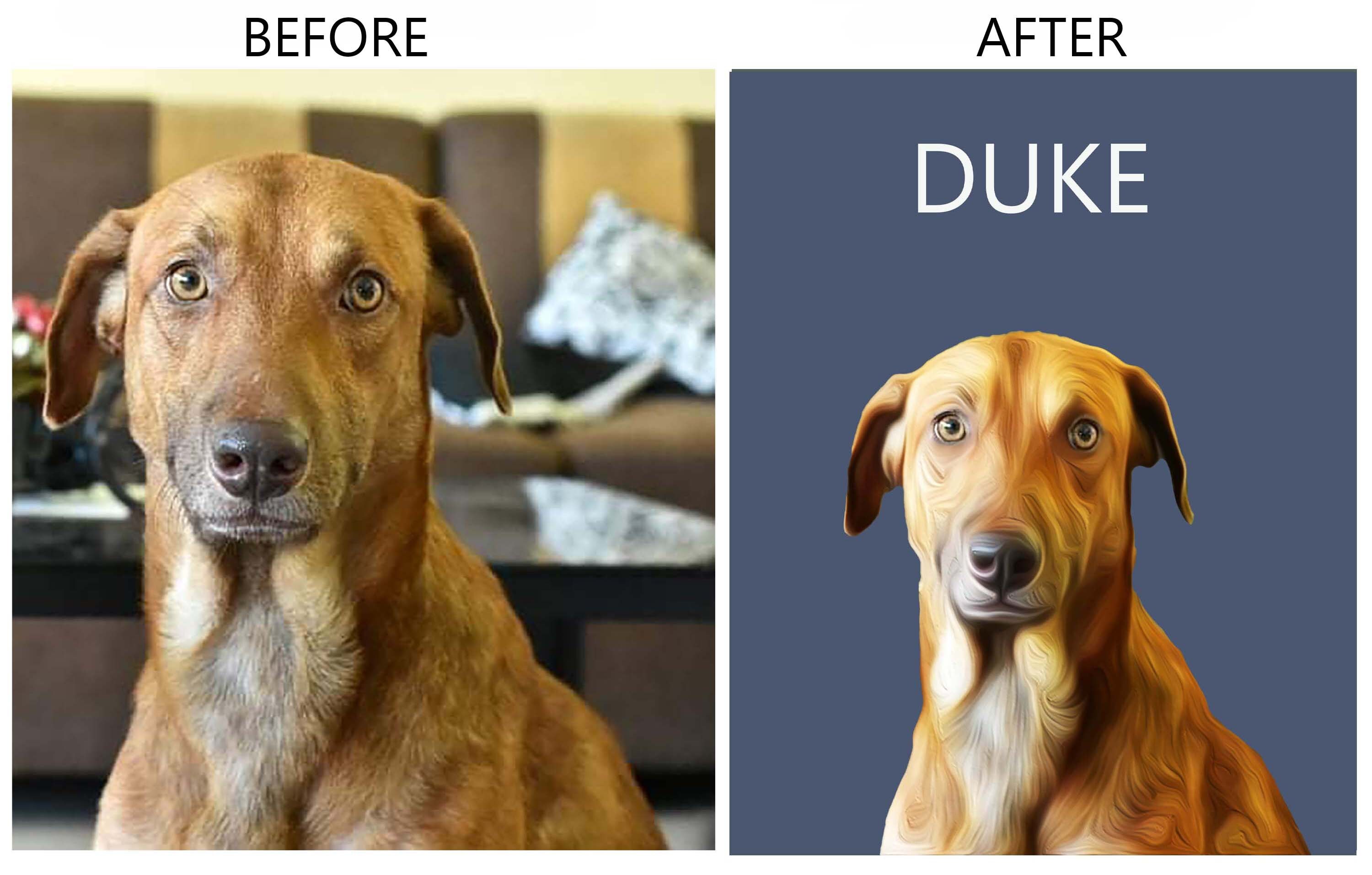 Pet Portrait Custom Design and Personalized. Pet Dog Wall Art - Etsy