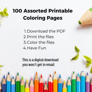 100 Magical Coloring Pages for Kids, Toddlers & Preschoolers - Instant ...