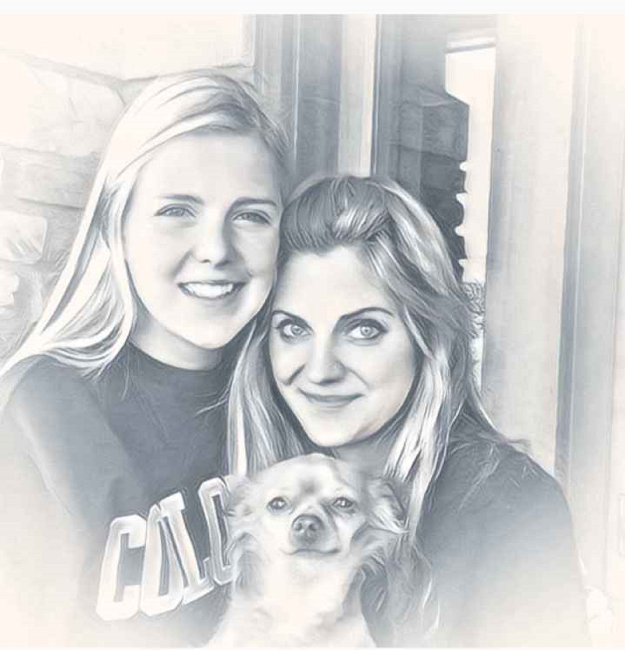 Custom Portrait Sketch From Photo - Custom Pencil Drawing - Digital Art ...