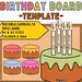 Classroom Birthday Board Display Birthday Cake and Customizable Candles ...