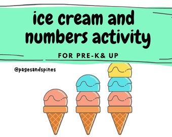 Ice Cream Numbers | Etsy