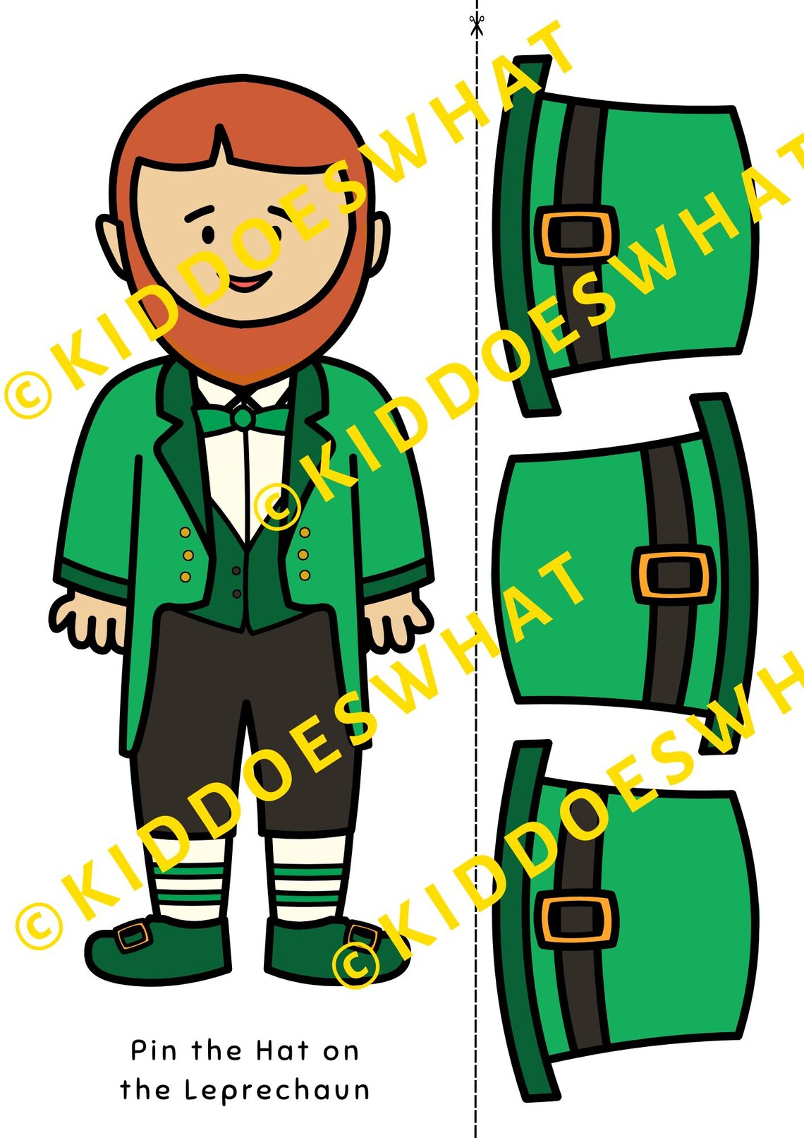 St Patrick's Day Game | Pin the Hat on the Leprechaun | Preschool ...