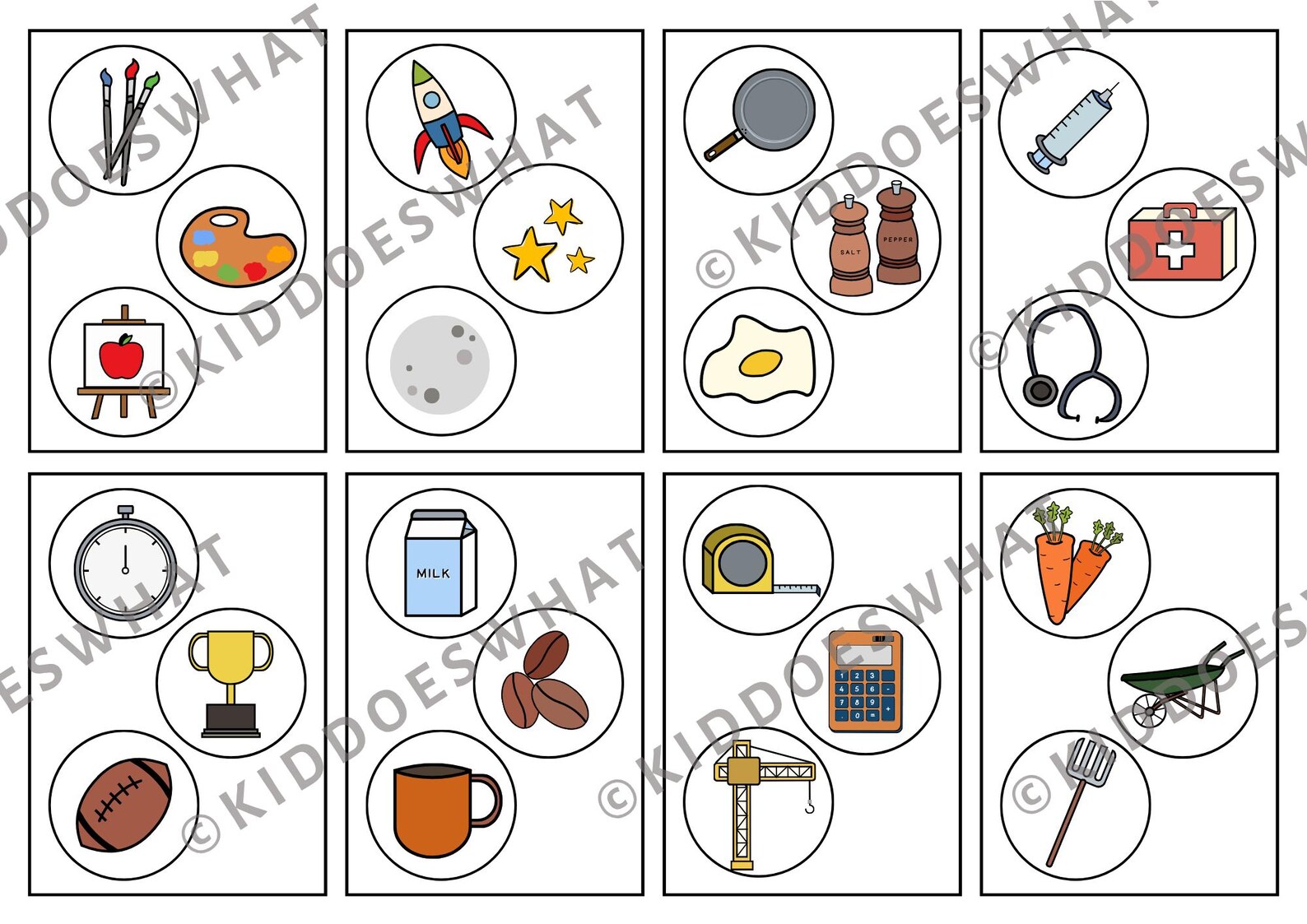 Career Exploration and Community Helpers Matching Activity | Preschool ...