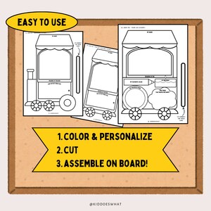 All About Me - Back to School No Prep Train Engine & Train Car Bulletin ...