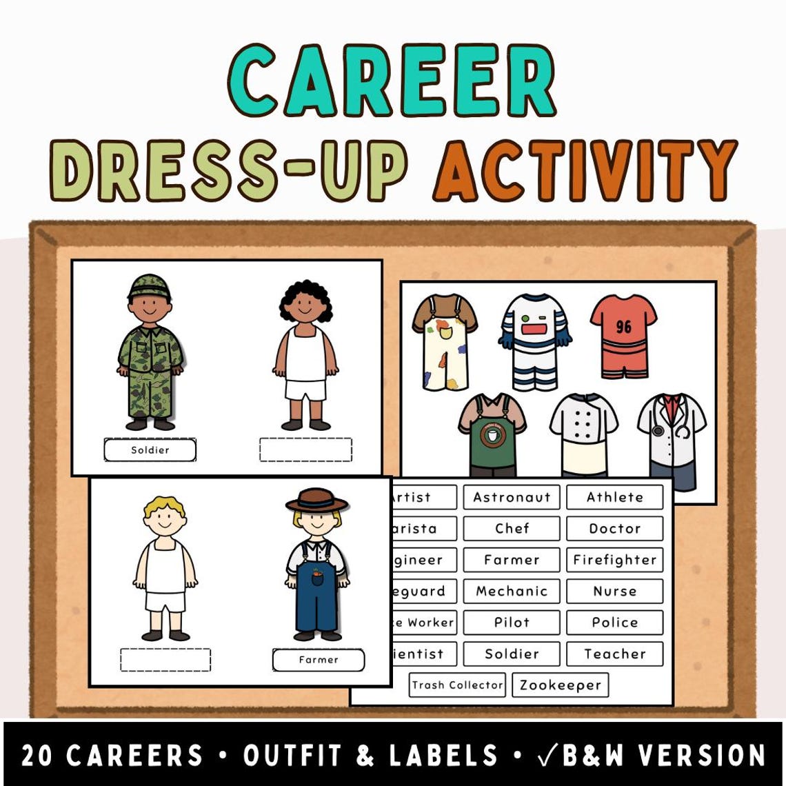 Occupation Dress up Activity | Community Helpers | Career Games - Etsy