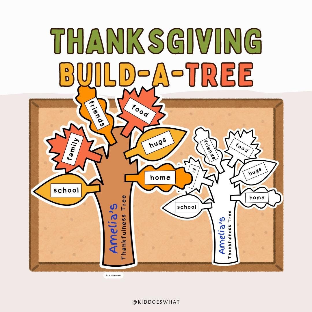 Thanksgiving Build-a-tree Interactive Gratitude Activity - Etsy
