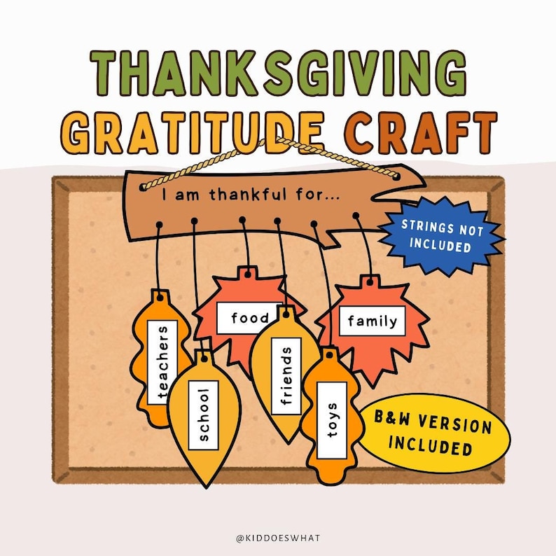 Thanksgiving Gratitude Craft Interactive Gratitude Activity - Etsy