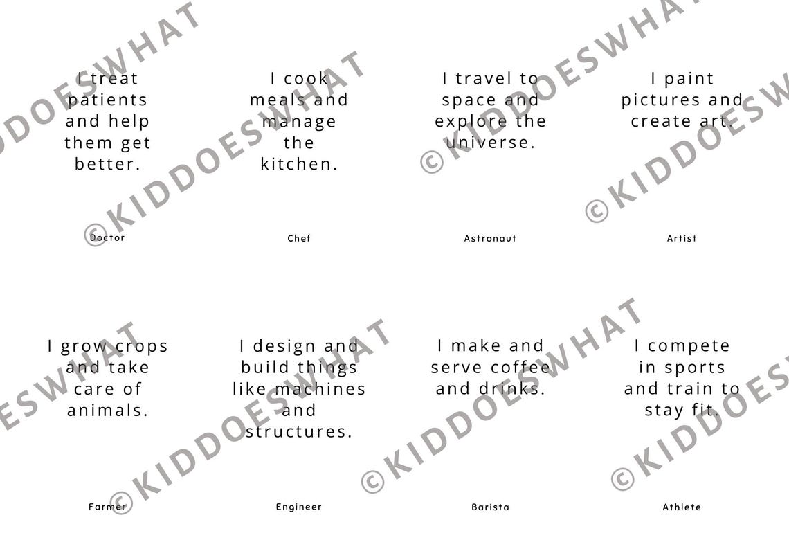 Career Exploration | Community Helpers Flashcards | Preschool ...