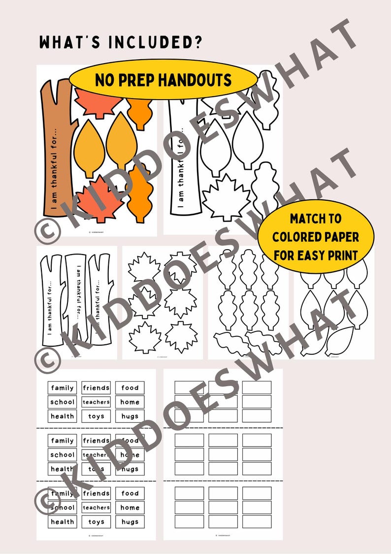 Thanksgiving Gratitude Craft Interactive Gratitude Activity - Etsy