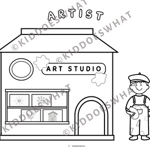 Career Exploration and Community Helpers Coloring Pages | Preschool ...