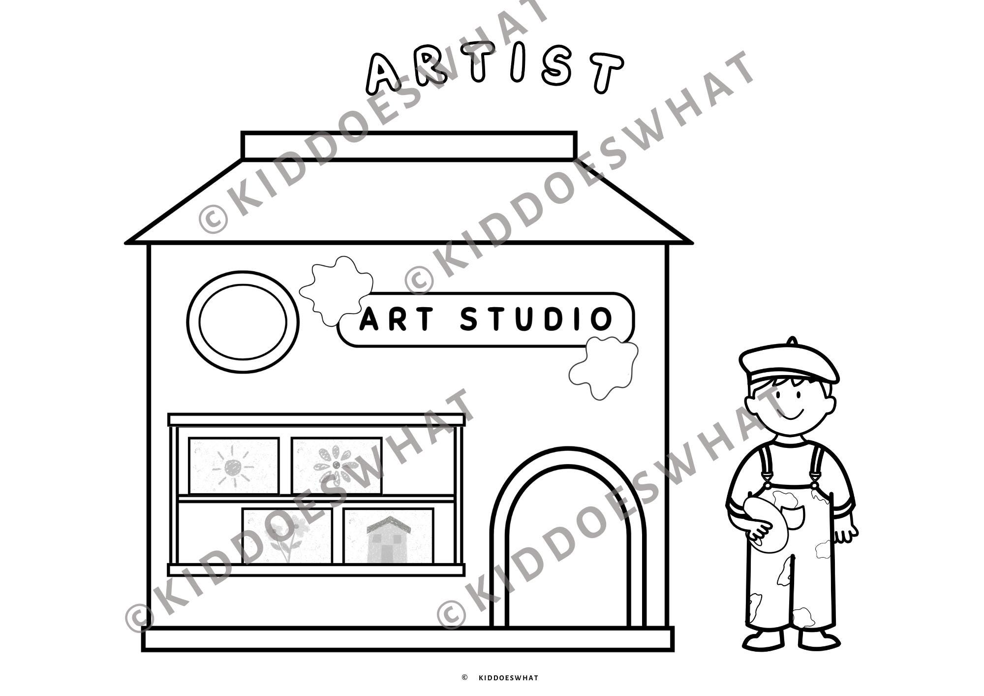Career Exploration and Community Helpers Coloring Pages | Preschool ...