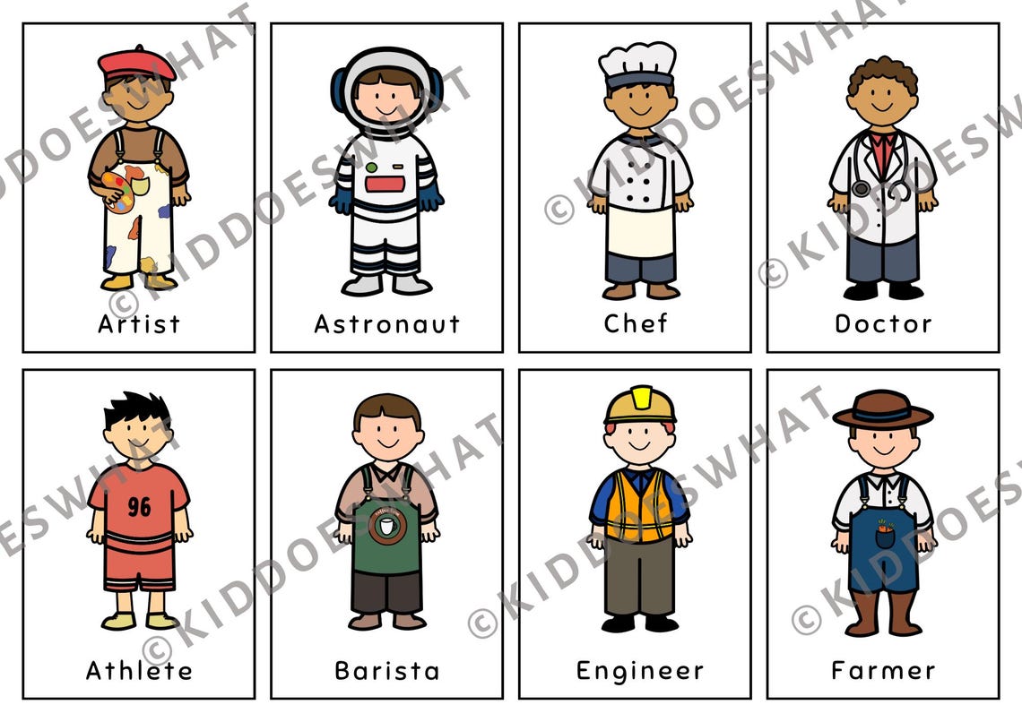 Career Exploration | Community Helpers Flashcards | Preschool ...