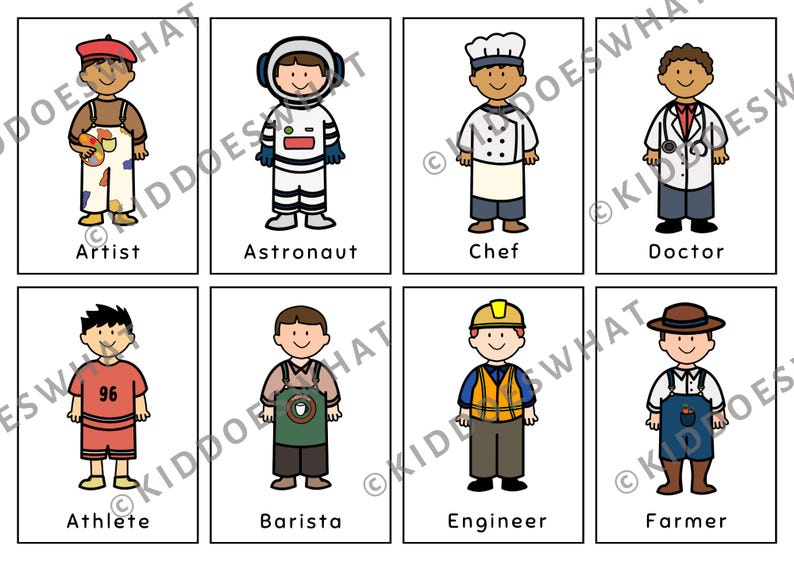 Career Exploration | Community Helpers Flashcards | Preschool ...