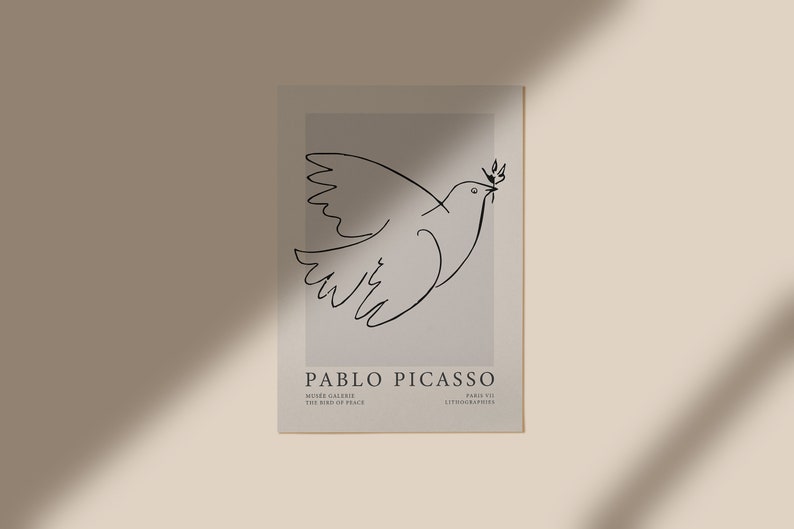 Pablo Picasso Print, Picasso Print, Picasso the Bird of Peace Poster ...
