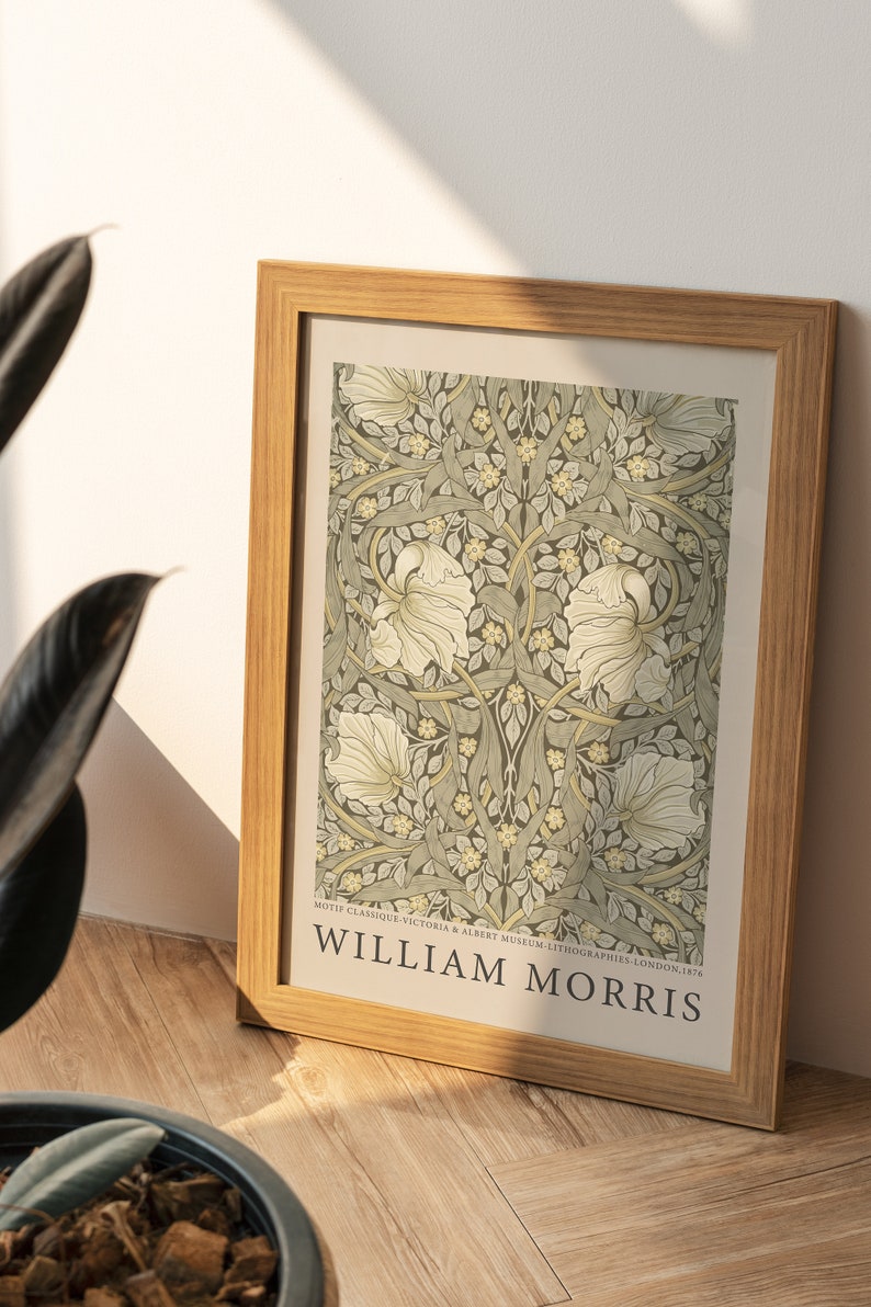 William Morris Poster, Vintage Leaf Poster, Botanical, Mid-century ...