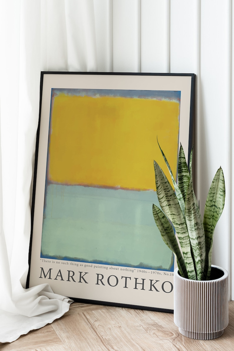 Mark Rothko Poster, Mark Rothko Print, Exhibition Poster, Midcentury ...