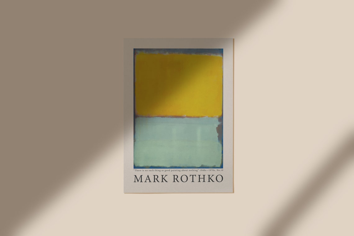 Mark Rothko Poster Mark Rothko Print Exhibition Poster - Etsy
