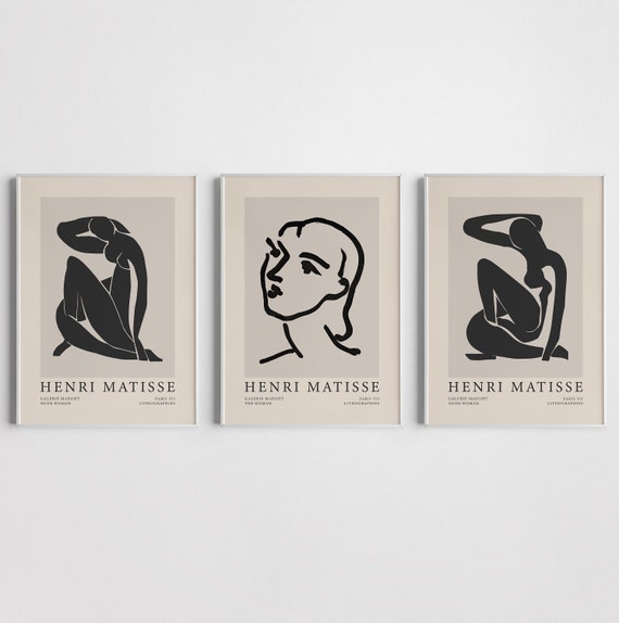 Henri Matisse Set of 3 Poster Matisse Set Poster Matisse Set | Etsy