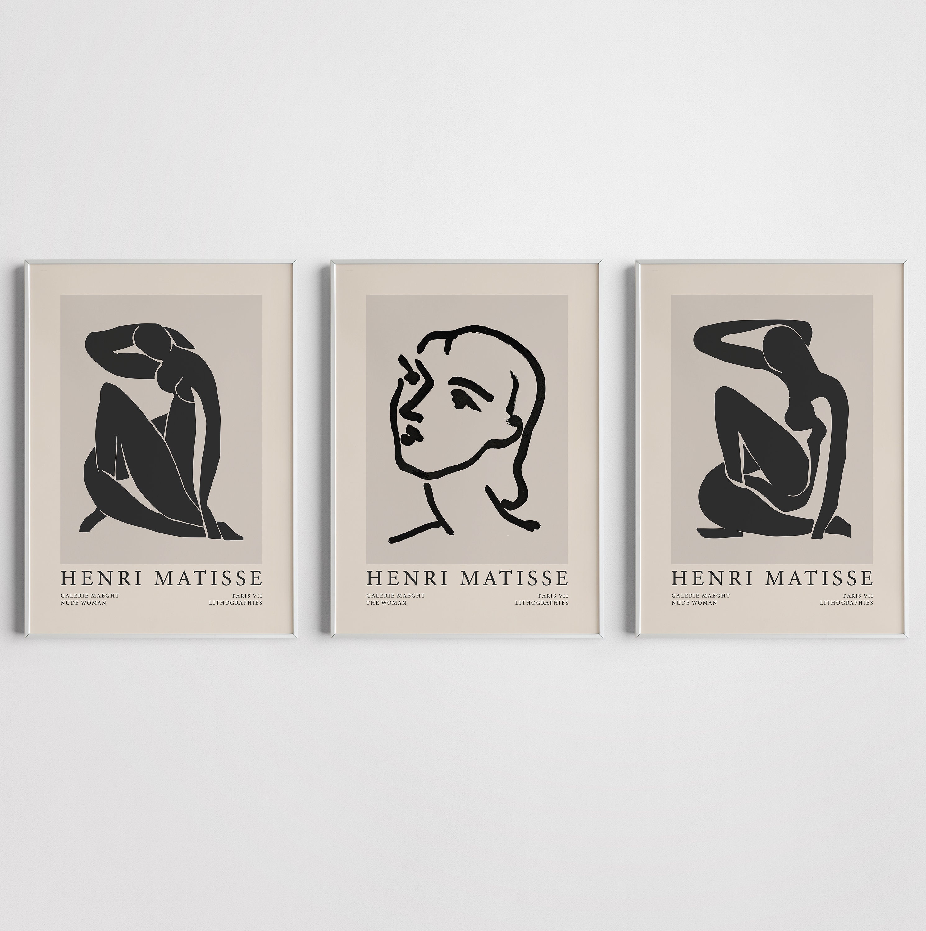 Henri Matisse Set of 3 Poster, Matisse Set Poster, Matisse Set Print ...
