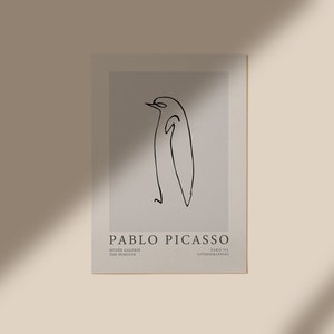 Pablo Picasso Print, Picasso Print, Picasso the Penguin Poster, the ...