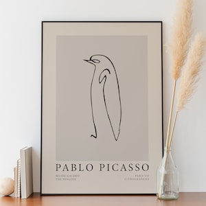 Pablo Picasso Print, Picasso Print, Picasso the Penguin Poster, the ...