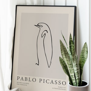 Pablo Picasso Print, Picasso Print, Picasso the Penguin Poster, the ...