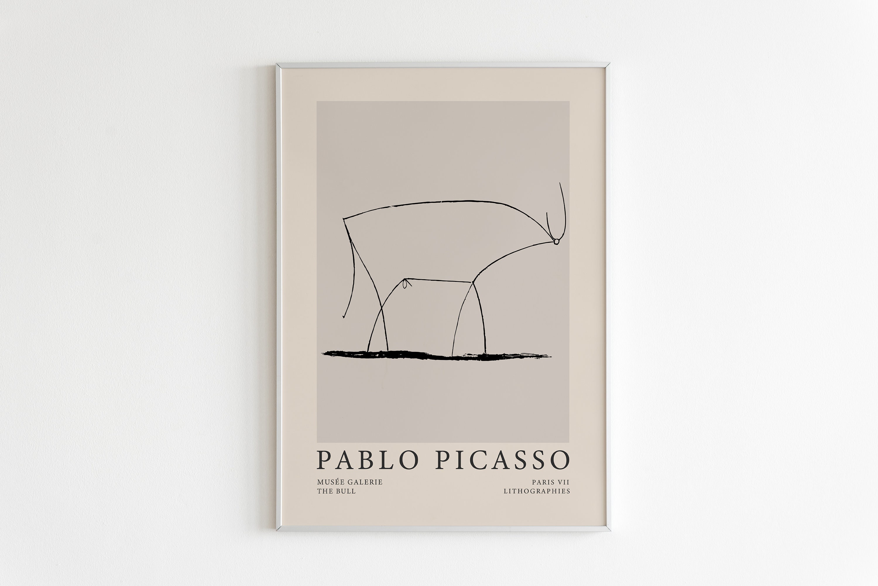 Pablo Picasso Print, Picasso Print,picasso the Bull Figure Poster,bull ...