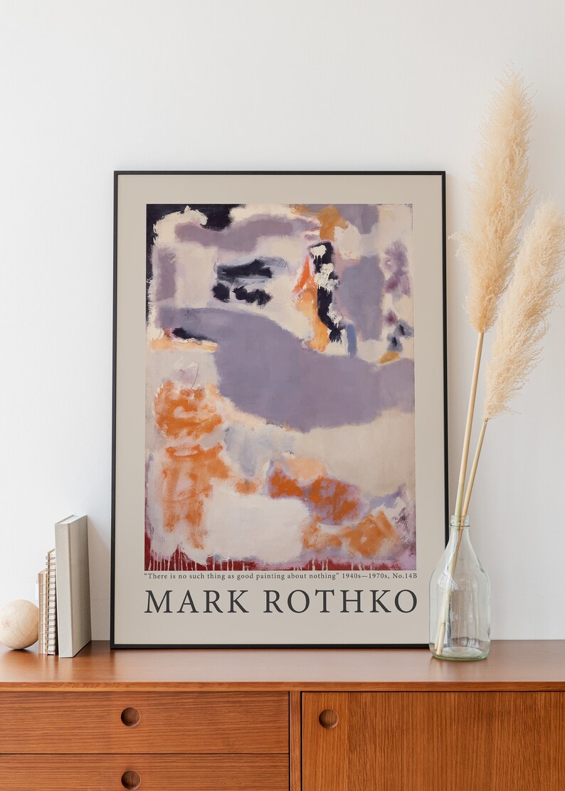 Mark Rothko Poster, Mark Rothko Print, Exhibition Poster, Midcentury ...