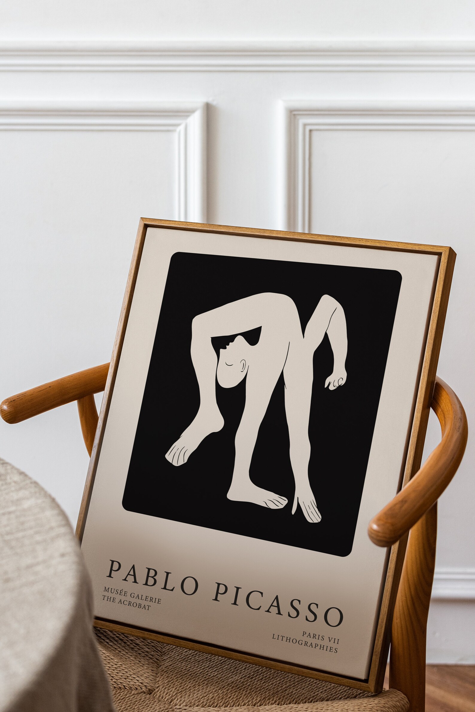 Pablo Picasso Exhibition Line Art, Picasso Print, Picasso Acrobat ...